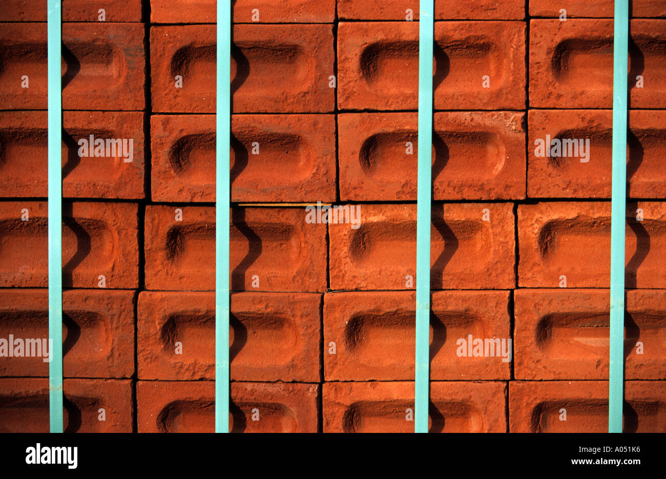 House bricks on a housing development at Rendlesham, Suffolk, UK Stock ...