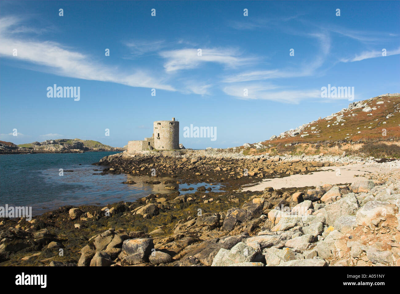 Cromwells Castle , Tresco , Isles of Scilly , England Stock Photo - Alamy