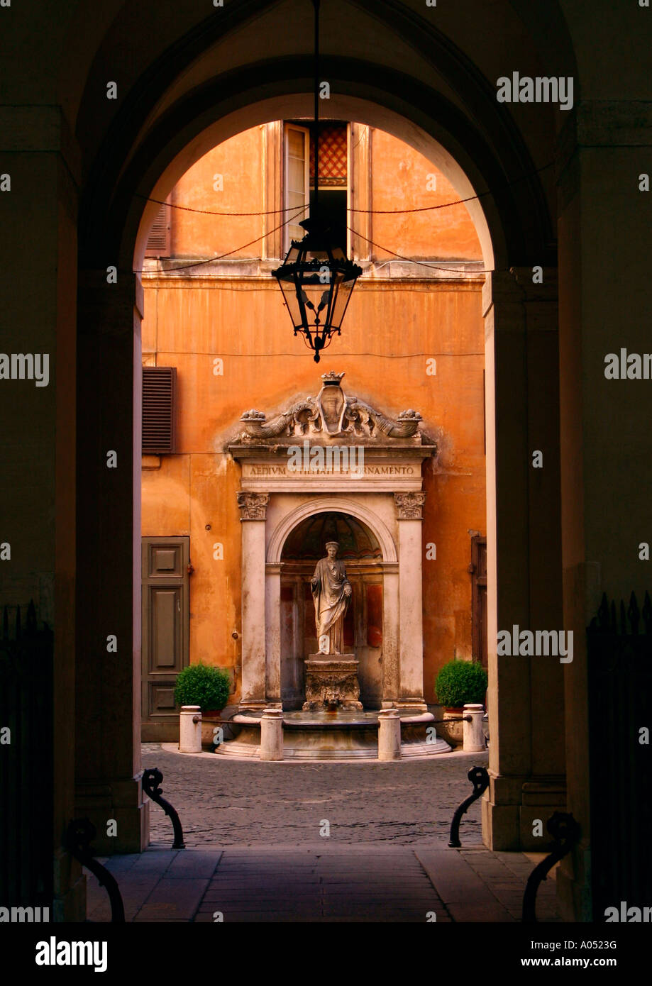 archway to courtyard, rome, italy Stock Photo - Alamy