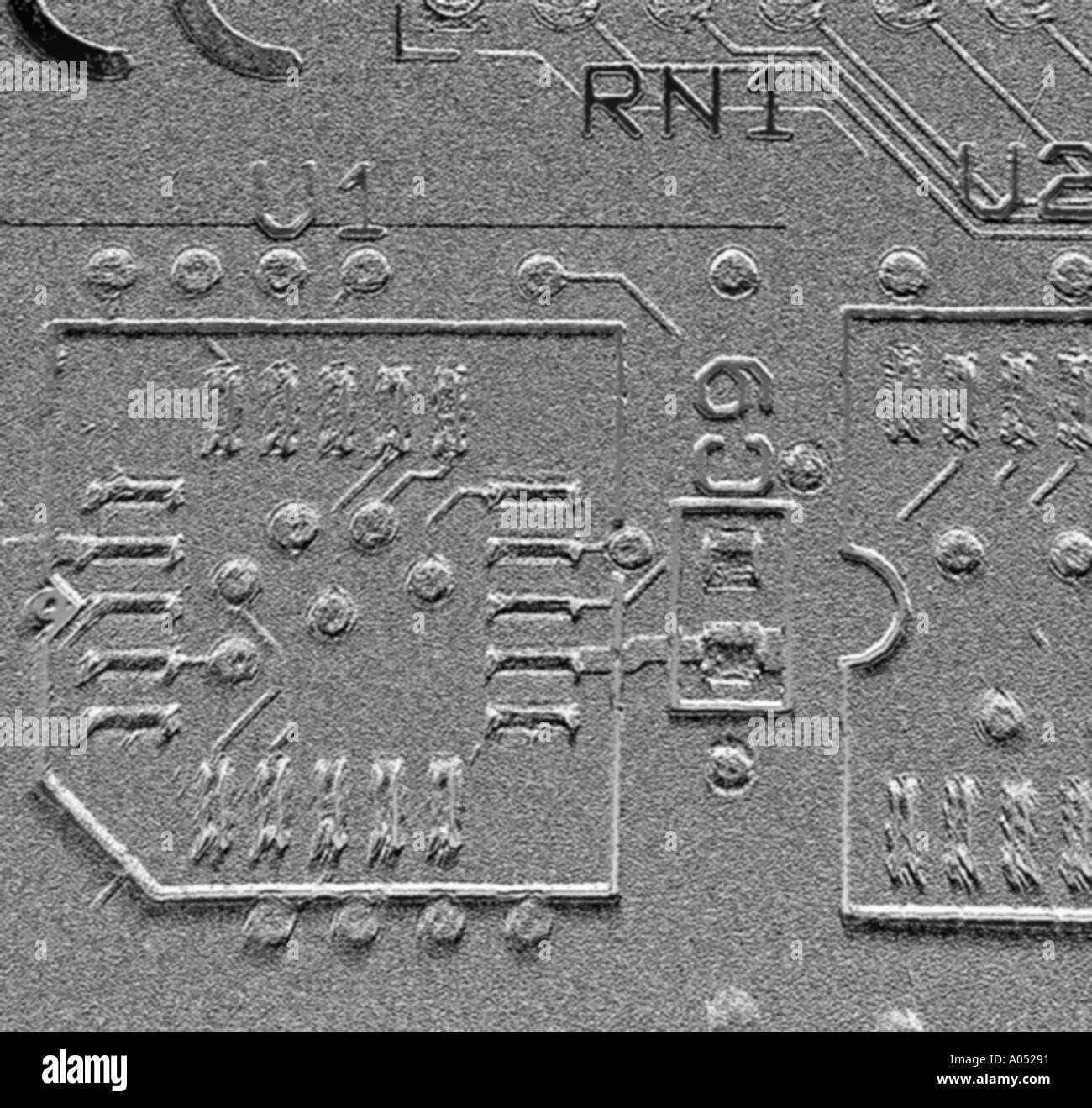 Grey circuit board Stock Photo - Alamy