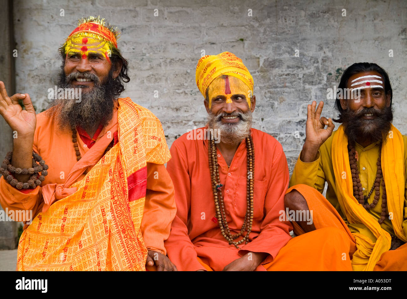 Kathmandu Nepal religious man who are characters painted in costume ...