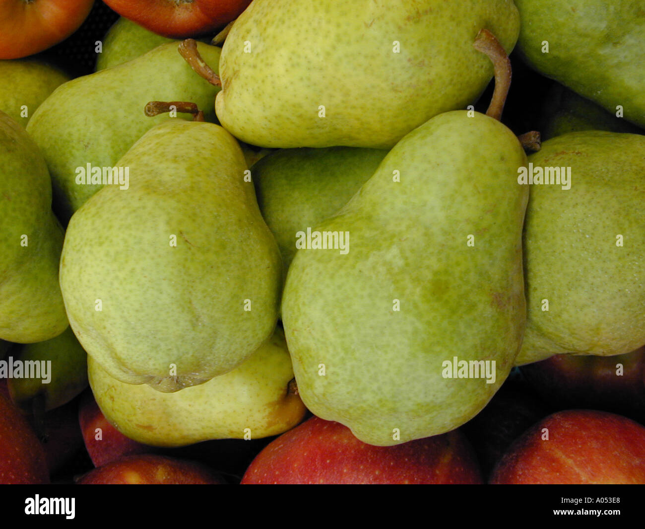 Fresh pairs at a fruit stand in eastern Washington state USA Stock ...