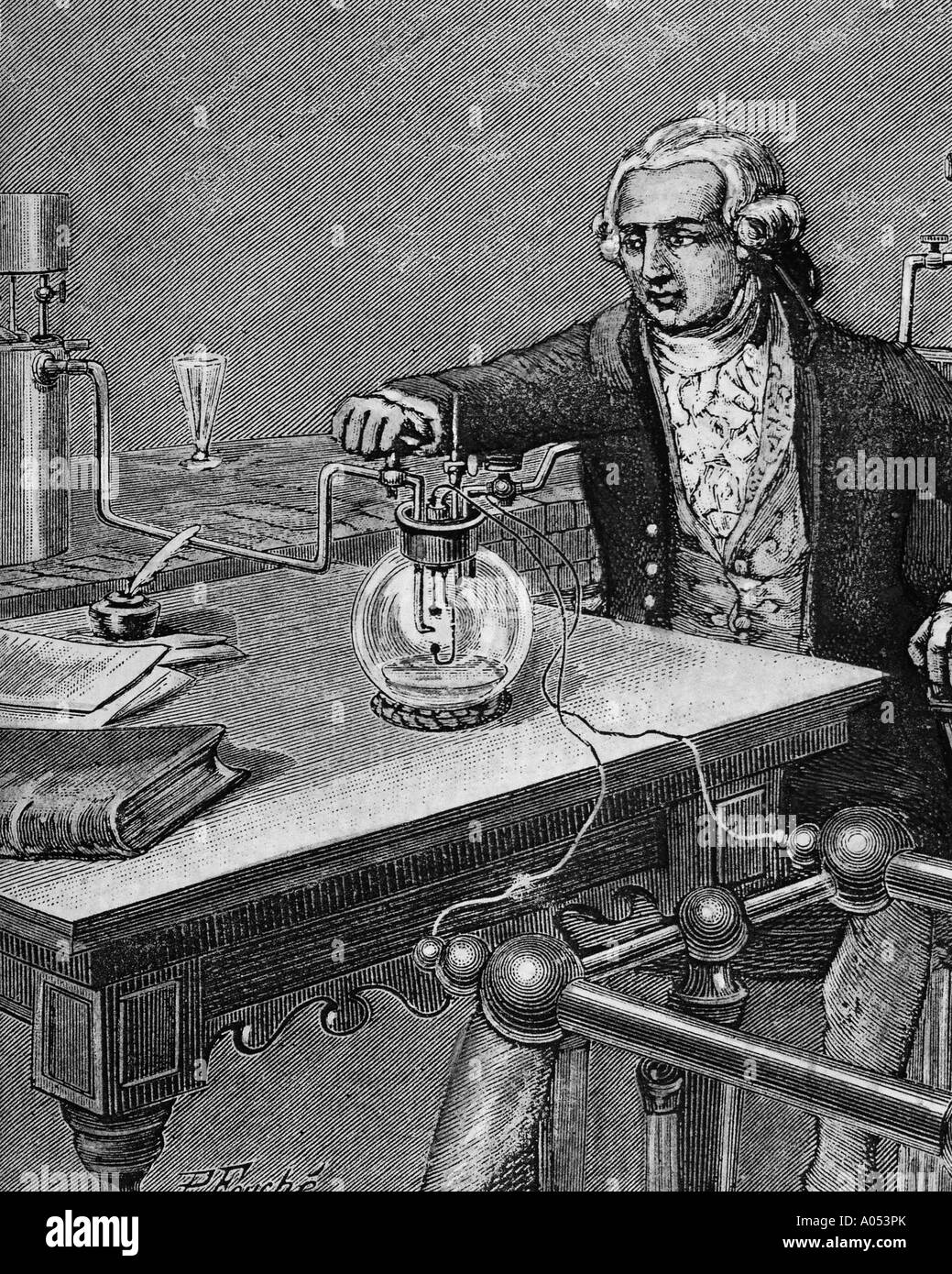 ANTOINE LAURENT LAVOISIER French chemist 1743-1794 - see Description ...