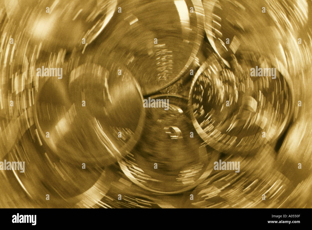 United States Coins Spinning Motion Blurred Sepia Toned Closeup Stock ...