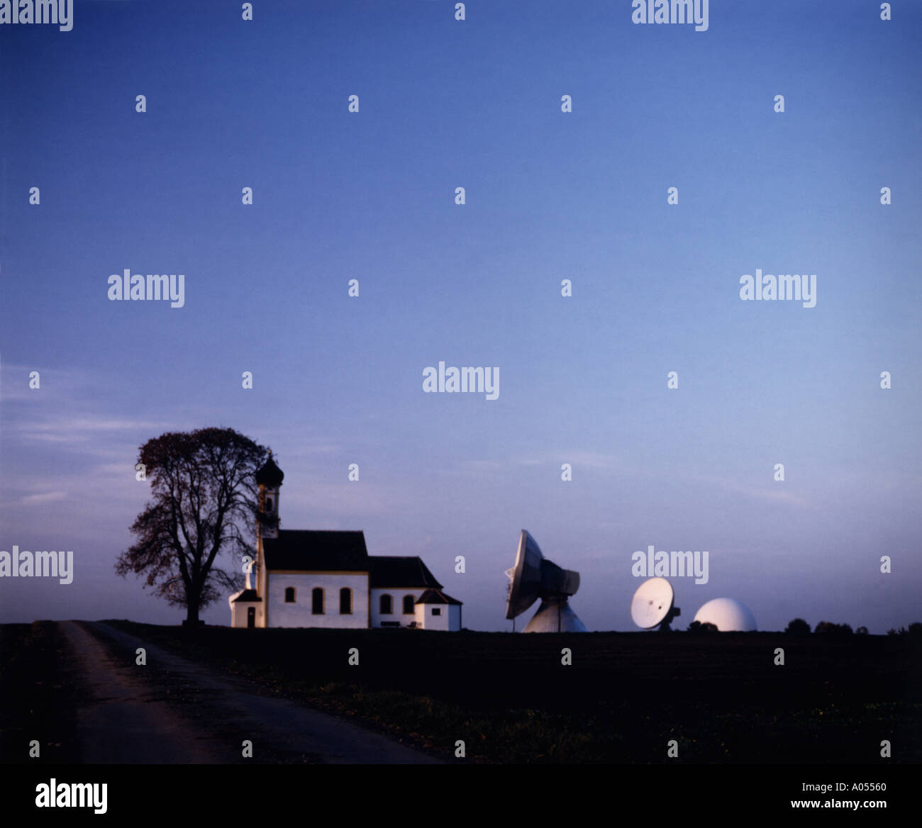 Satellite station Raisting Stock Photo - Alamy
