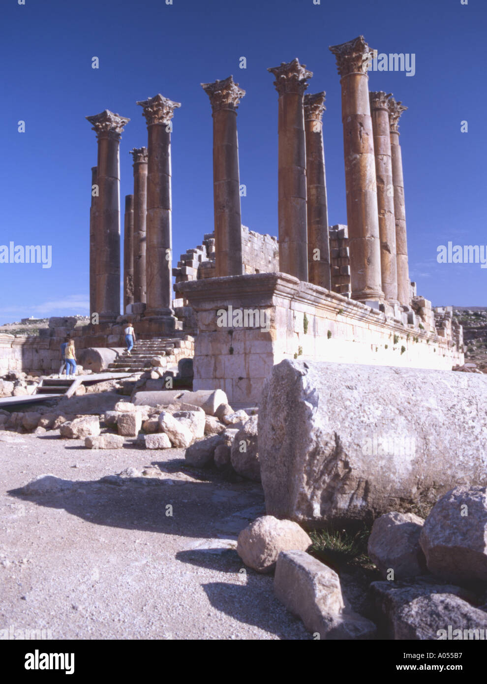 jordan jerash archiological site at the historic town monument ruins ...
