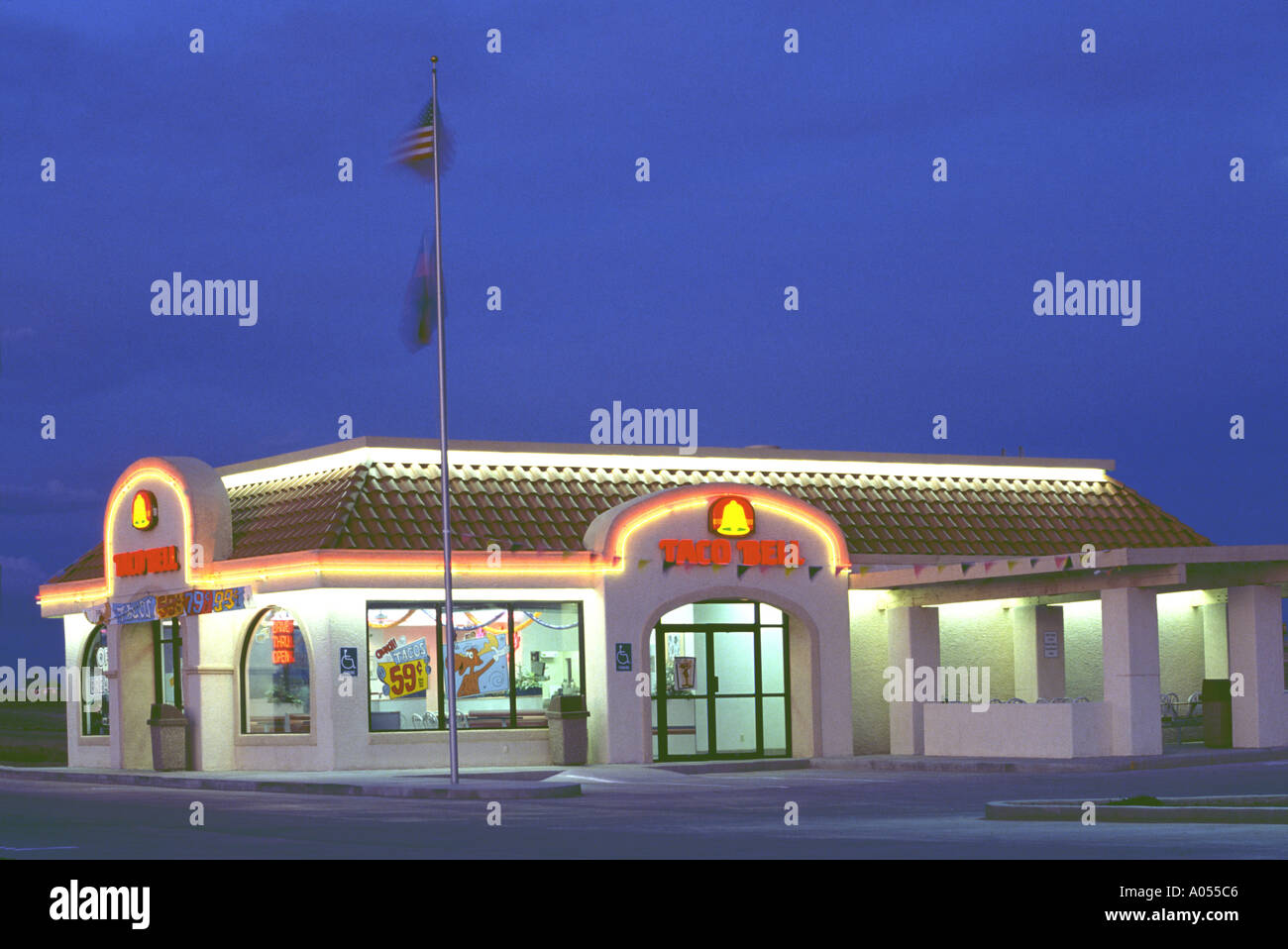 Taco Bell Building Night