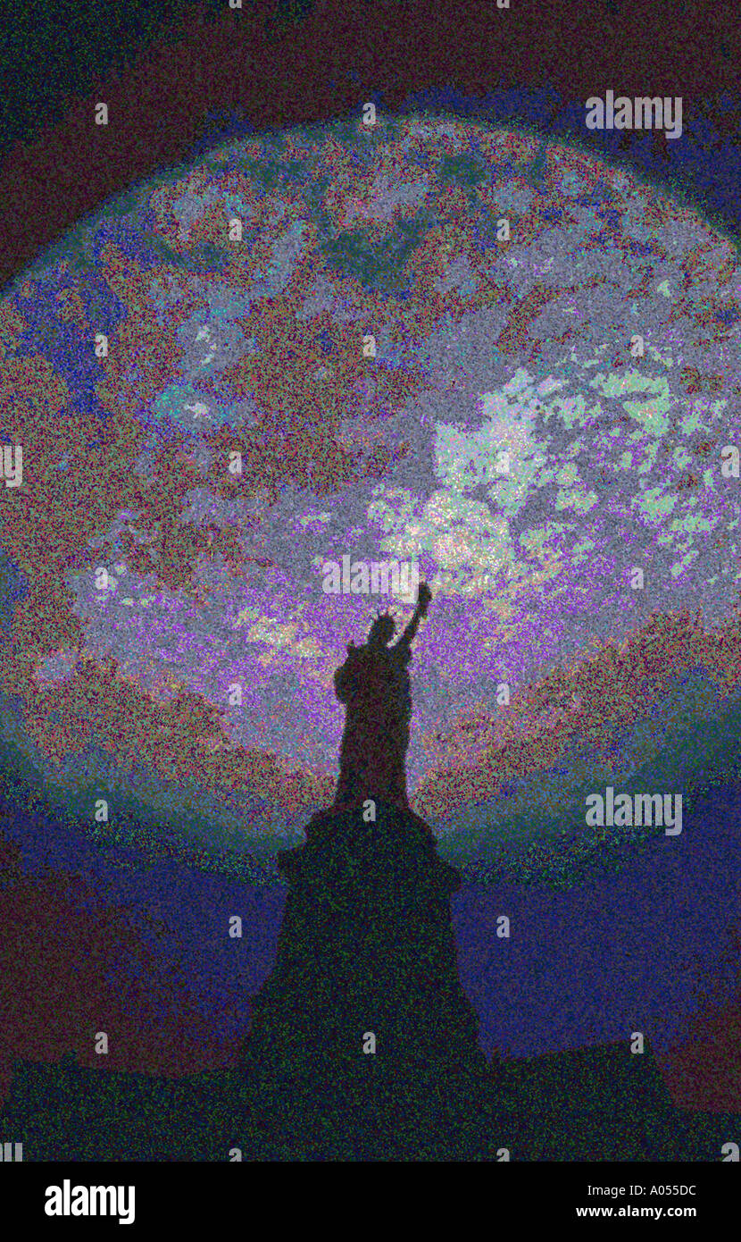 Moon statue of liberty hi-res stock photography and images - Alamy