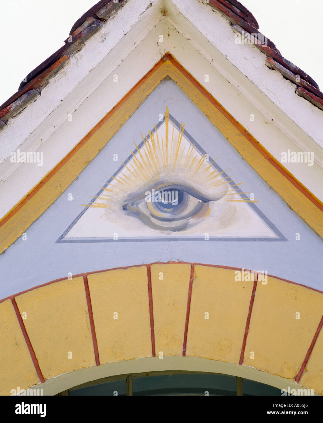 Shrine at Recica near Nazarje, Stajerska, Slovenia. Eye symbol Stock ...