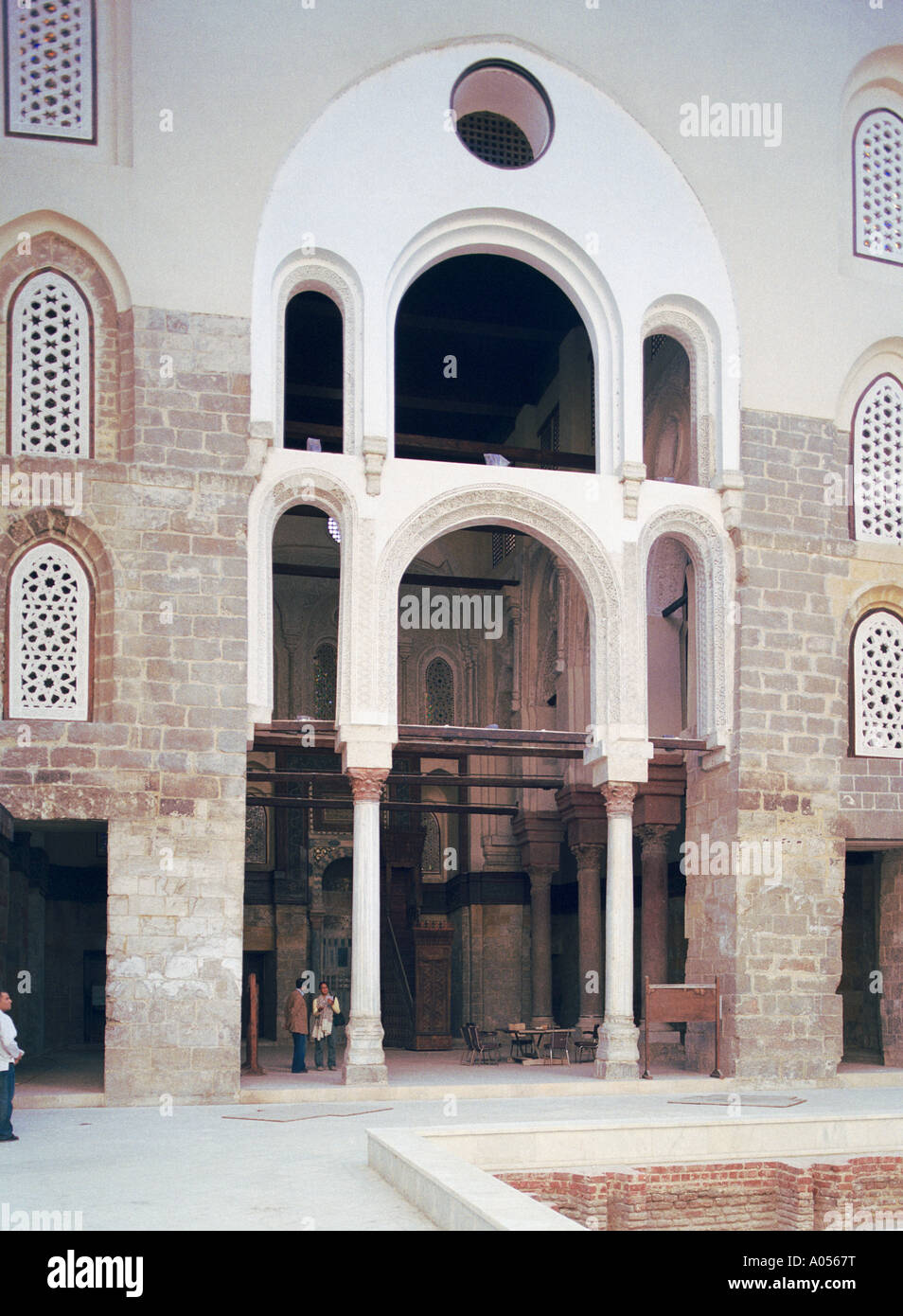 Courtyard of the madrasa, Complex of Qalawun, Cairo, Egypt Stock Photo ...