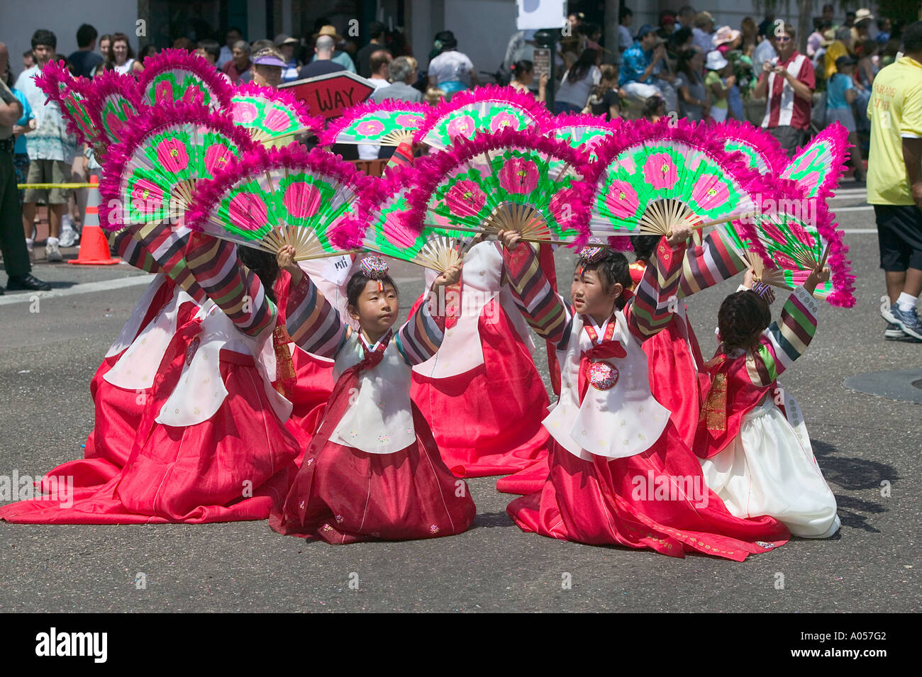 Girls dance at a Fiesta parade, Santa Barbara, CA Stock Photo - Alamy