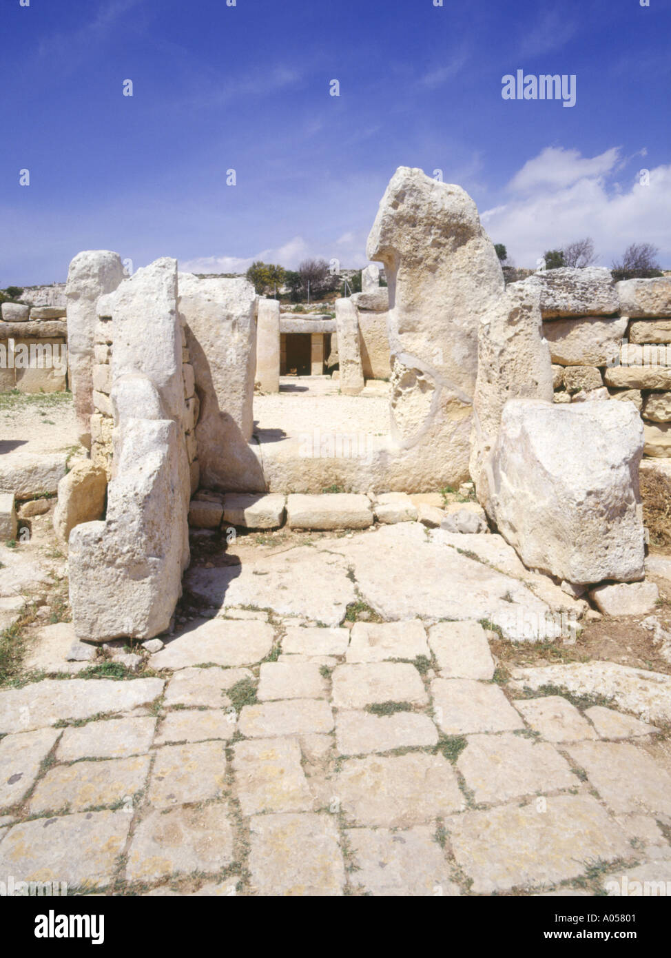 dh MNAJDRA MALTA Neolithic side temple unesco world heritage site Stock ...