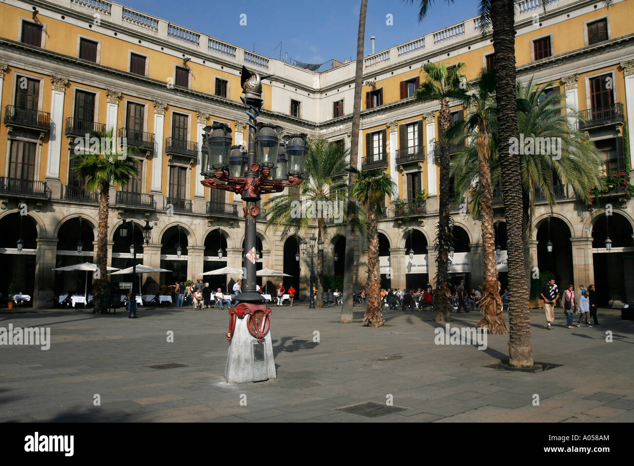 Placa Reial Barcelona Spain Europe Stock Photo - Alamy