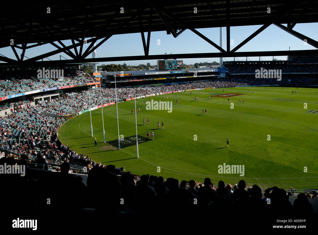 View from now demolished Subiaco Oval grandstand of Australian Rules ...