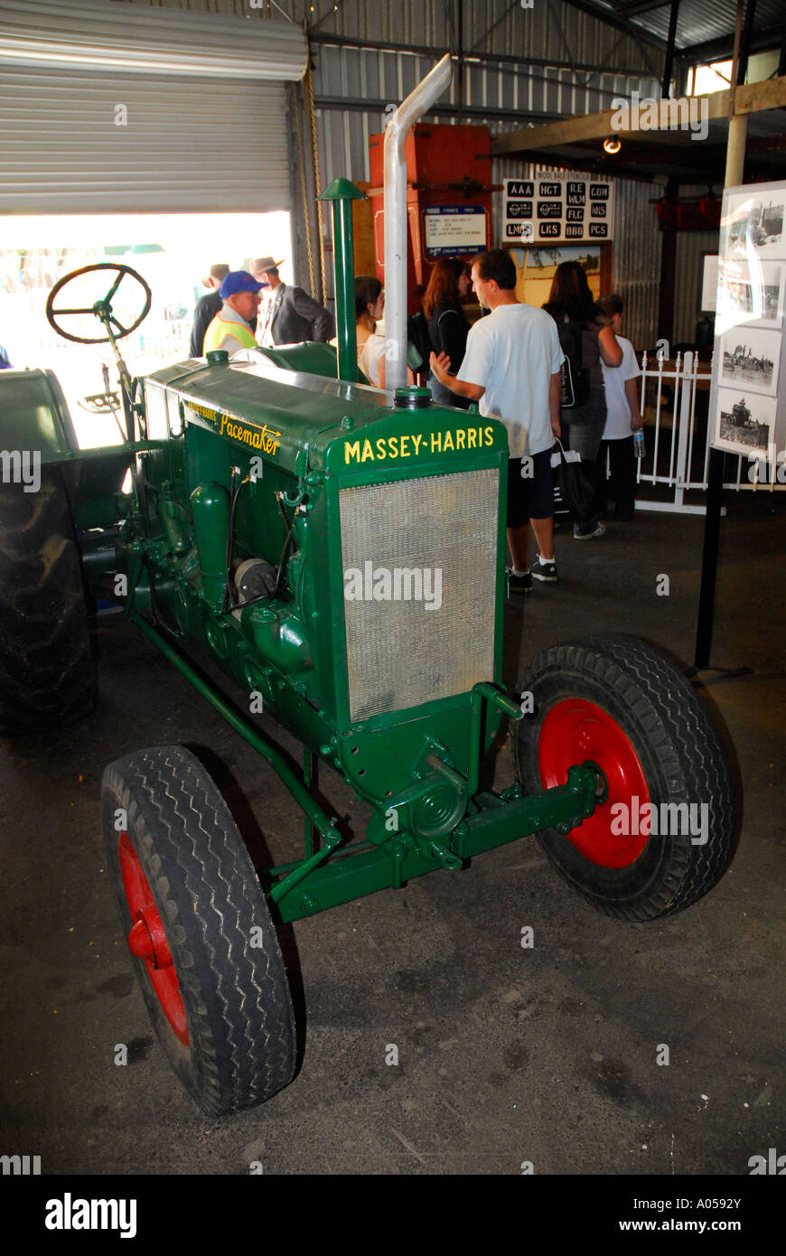vintage Massey-Harris tractor in farm machinery museum, Perth, Western ...