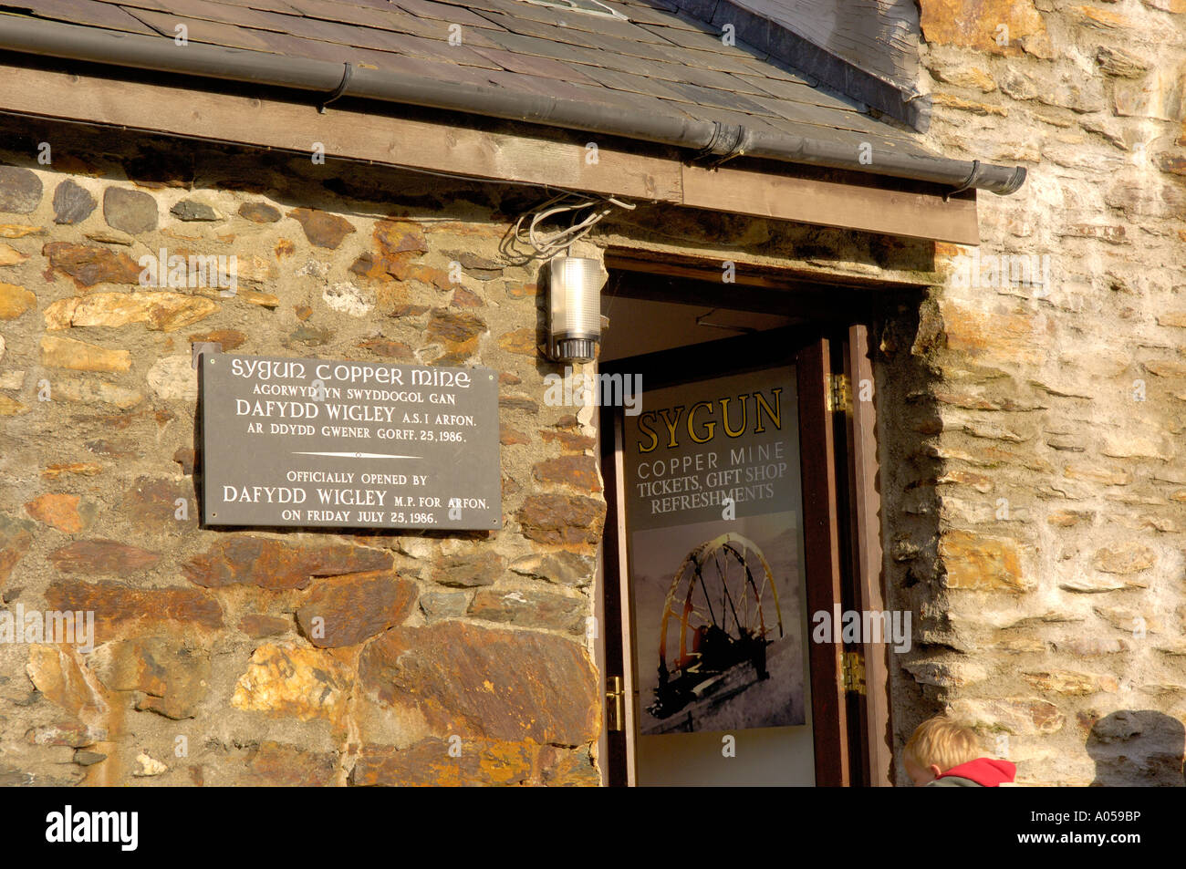 Sign Commemorating the Opening by Dafydd Wigley Sygun Copper Mine ...