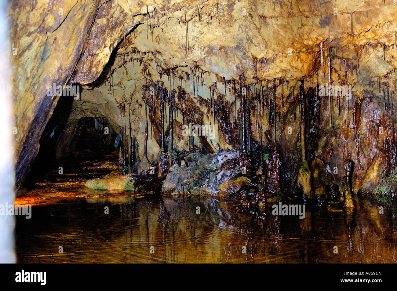 Stalactites Sygun Copper Mine Beddgelert Snowdonia North West Wales ...
