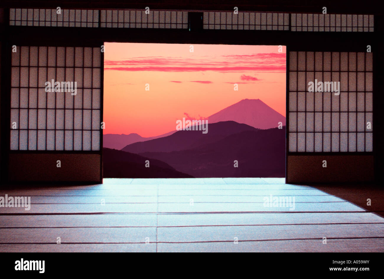 Mount Fuji & Traditional House (composite Stock Photo - Alamy