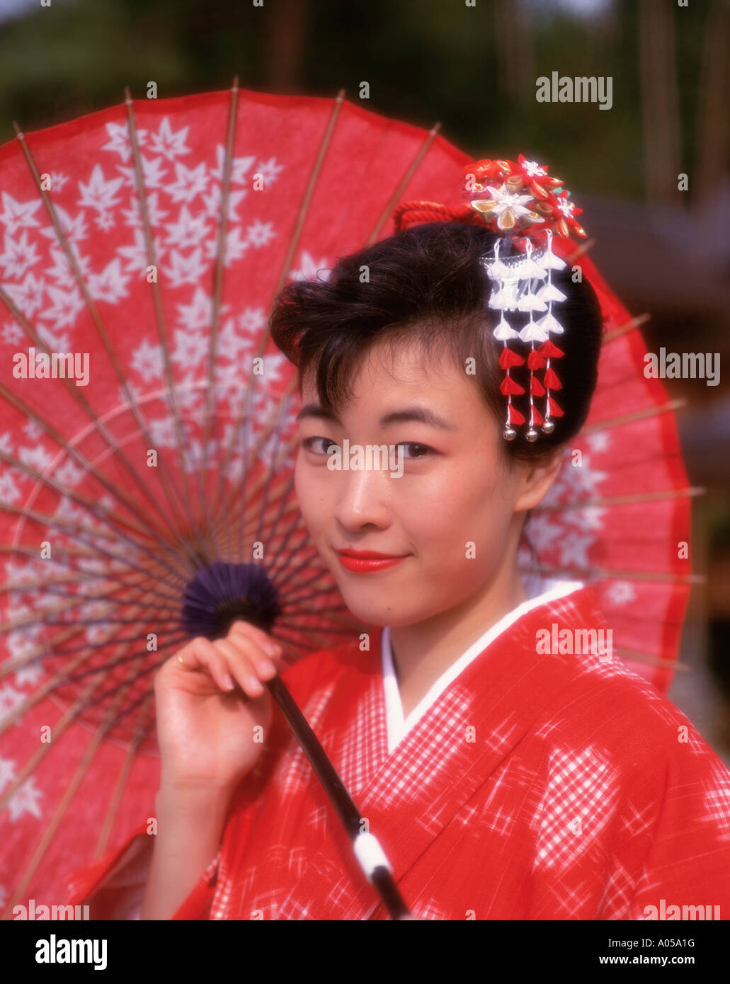 Woman In Traditional Costume - Kimono Stock Photo - Alamy