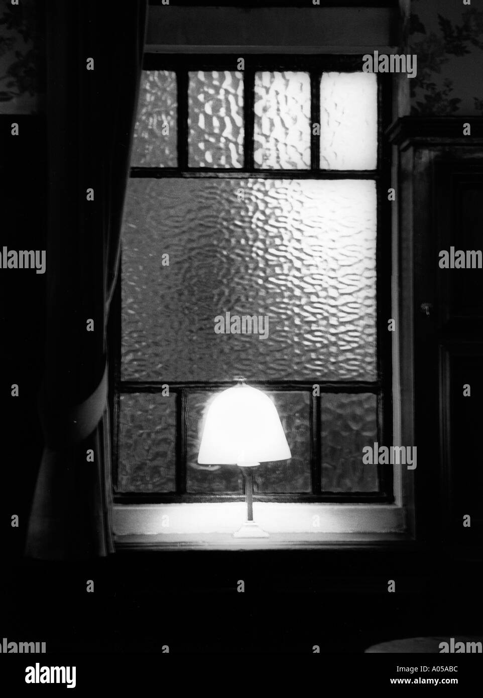 Lamp window London UK Stock Photo - Alamy