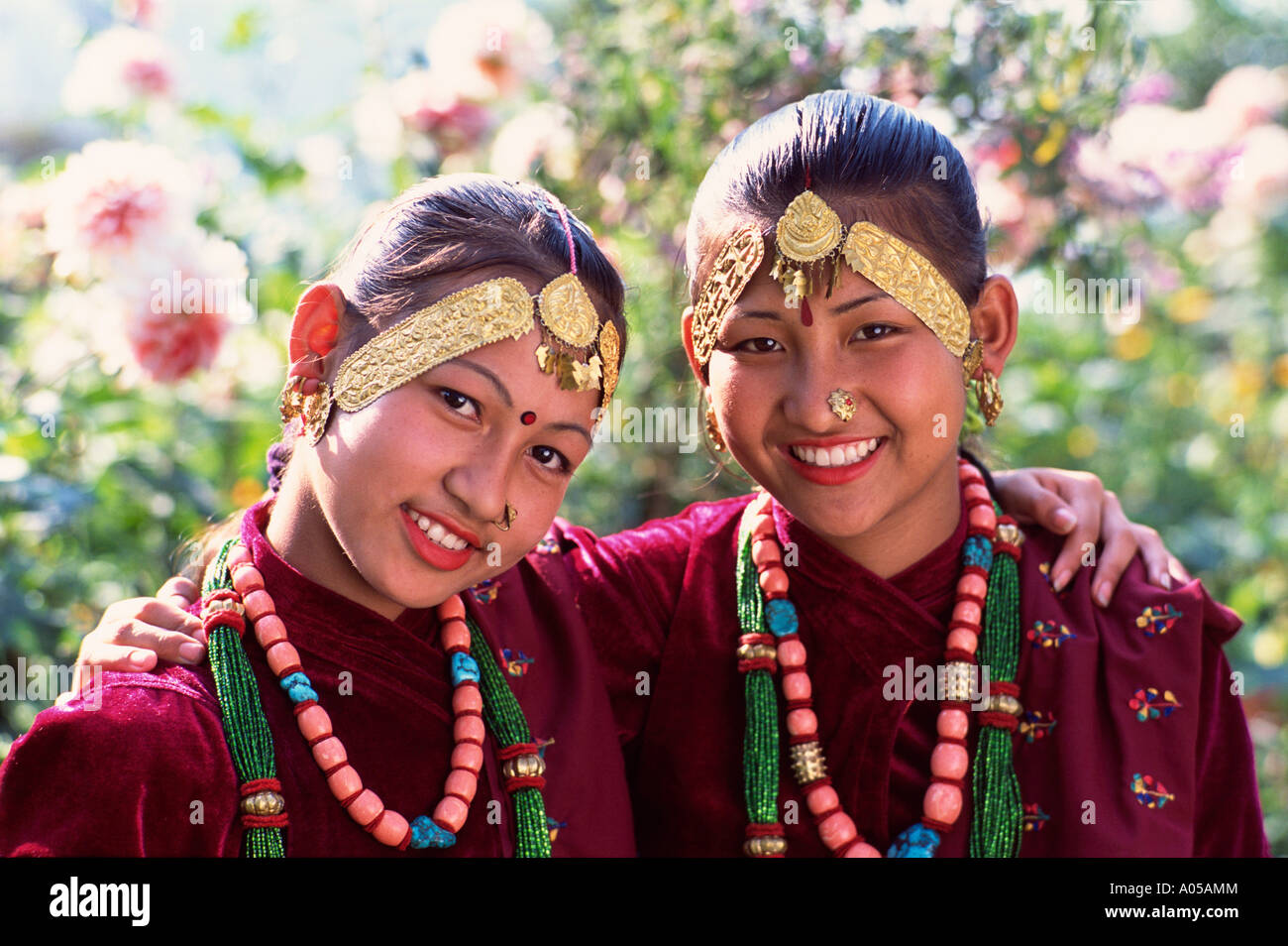 Two Girls In Sorathi Costume, Day Stock Photo - Alamy
