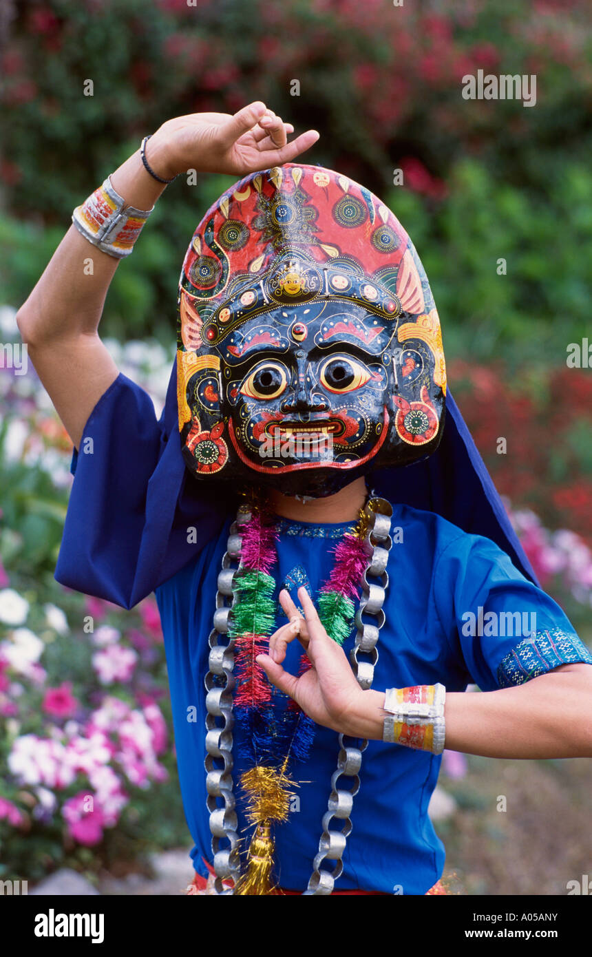 Classical Dancer, Bhairab Mask, Day Stock Photo - Alamy