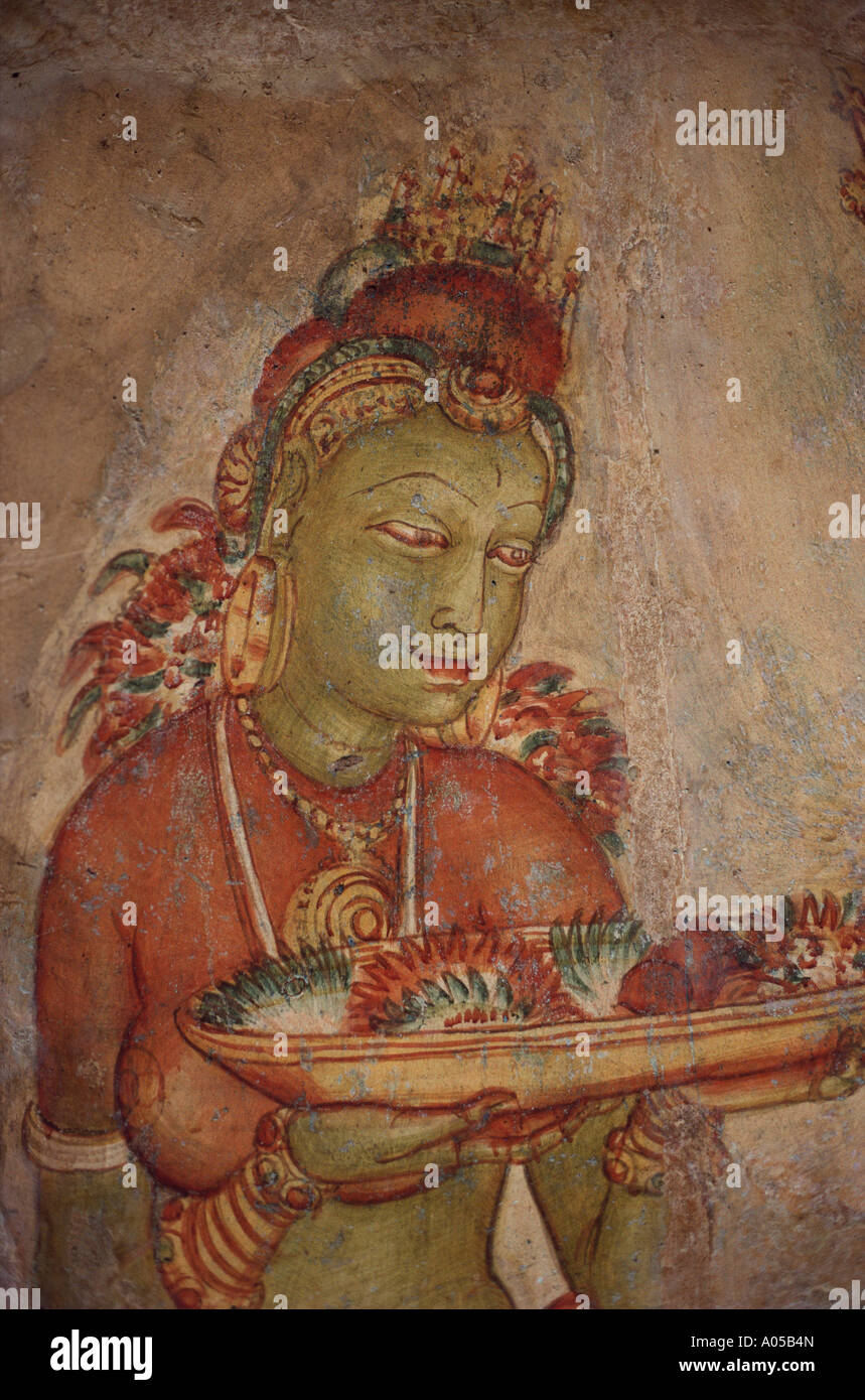 Sigiriya cave paintings hi-res stock photography and images - Alamy
