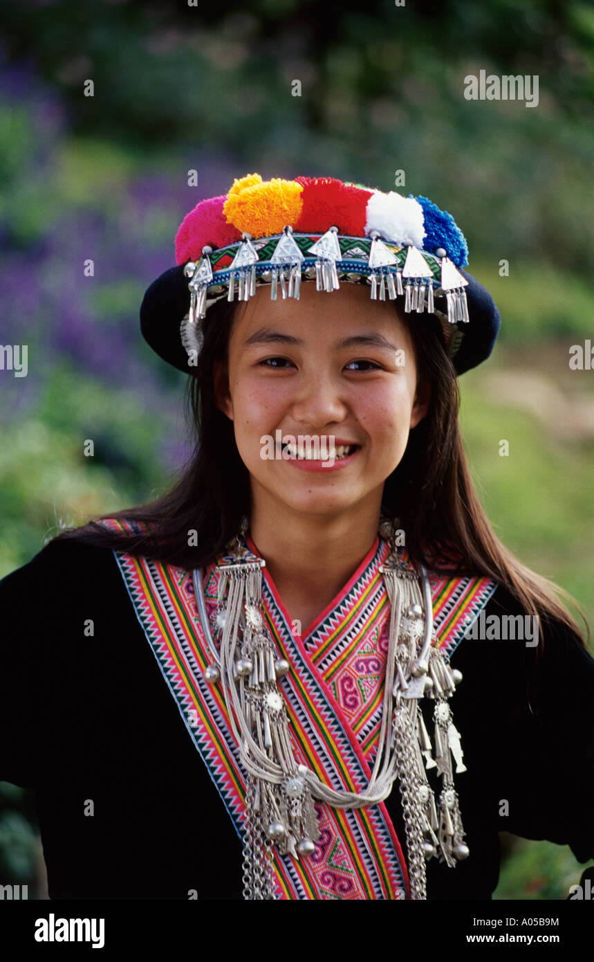 Chiang Mai, Hmong Hilltribe Costume Stock Photo - Alamy