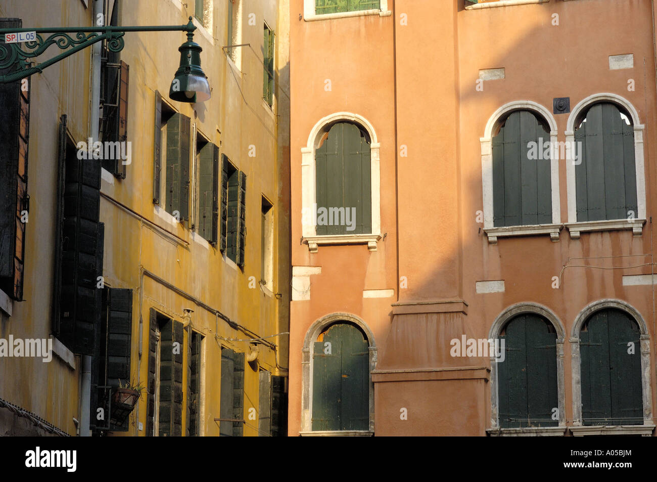 Old windows on building in Venice Veneto Italy Stock Photo - Alamy
