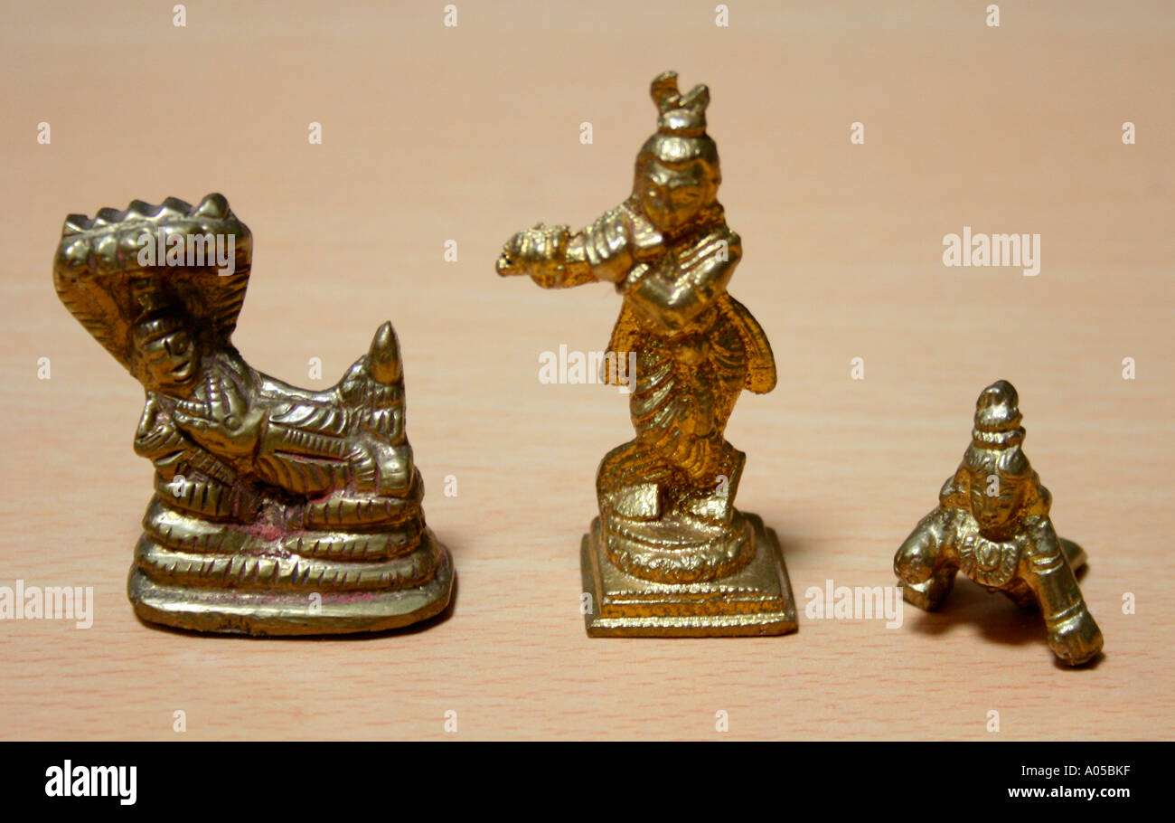 Three forms of Lord Krishna Stock Photo - Alamy