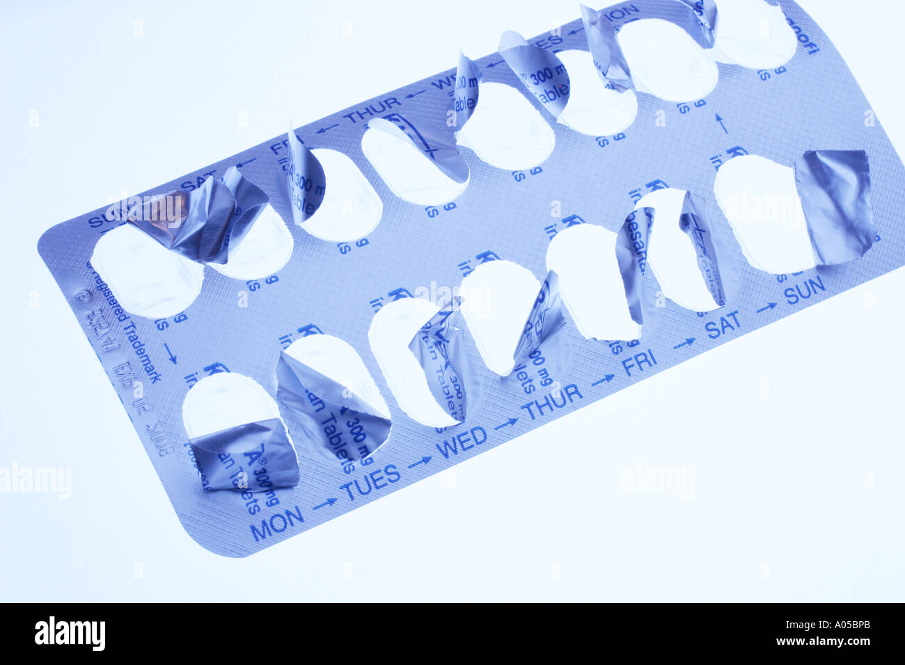 Empty Blister Pill Pack Stock Photo - Alamy