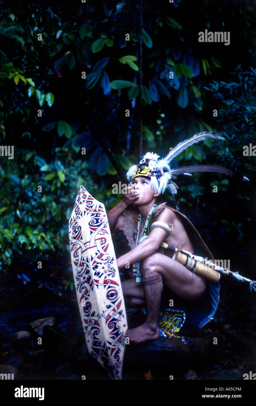 Cultural Village, Orang Ulu Warrior Stock Photo - Alamy
