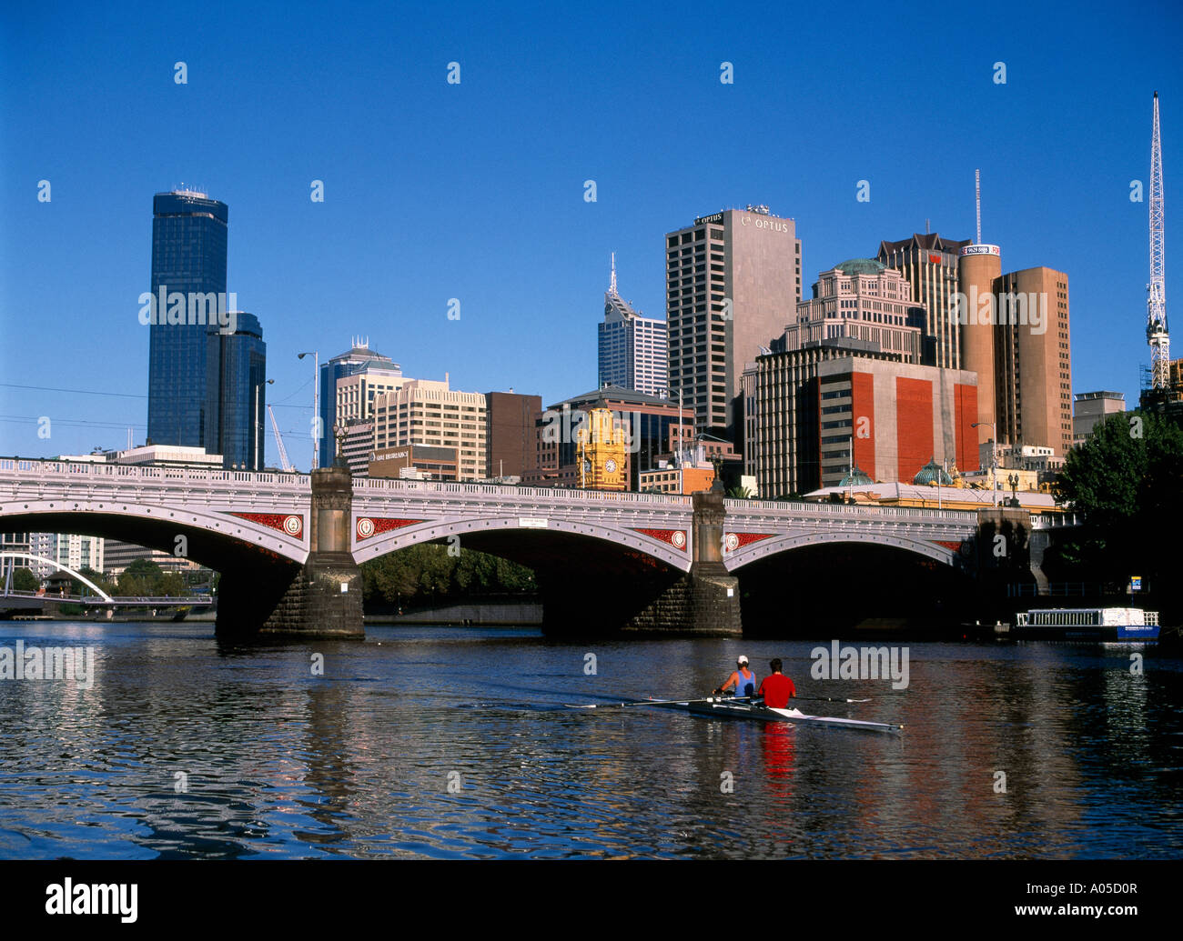 Melbourne, Skyline & Yarra River Stock Photo - Alamy
