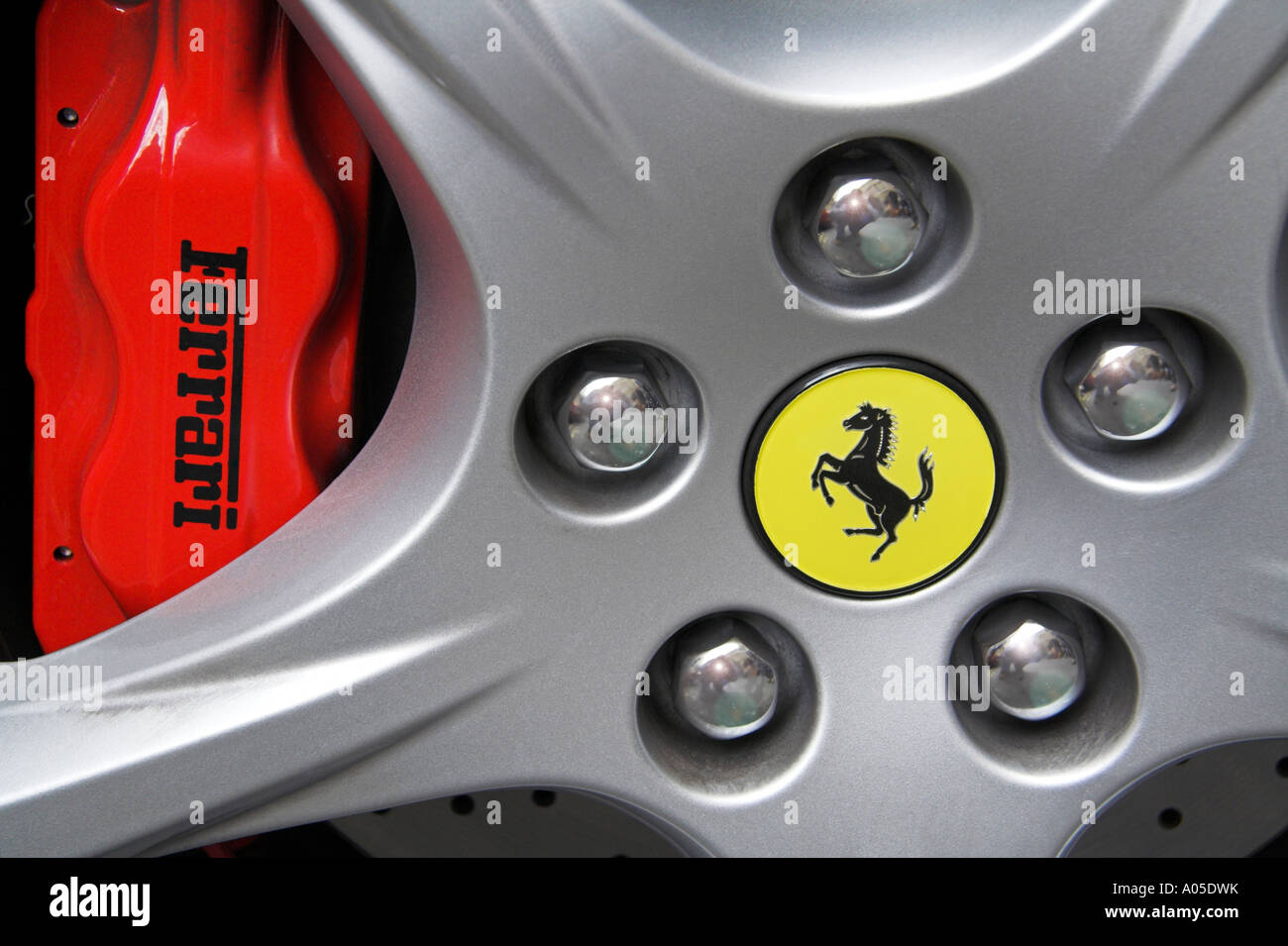Red ferrari wheel hi-res stock photography and images - Alamy