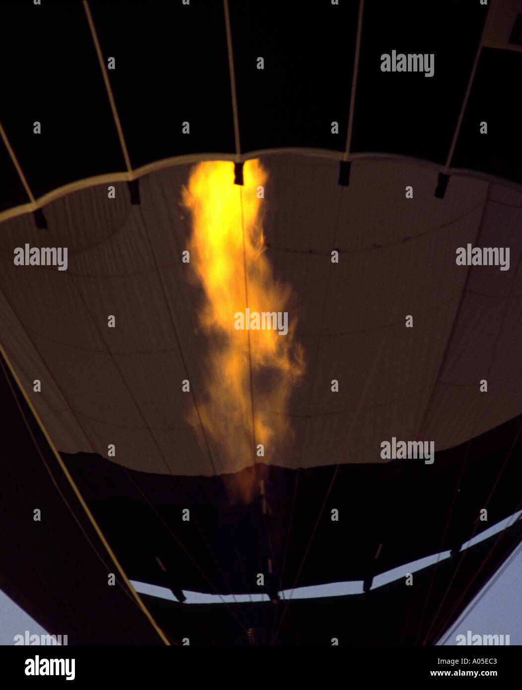 Hot air balloon inner gas flame 108 Stock Photo - Alamy