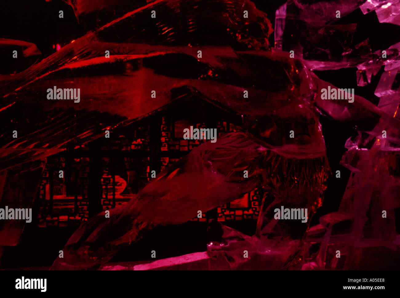 Human figure as ice sculpture Stock Photo - Alamy