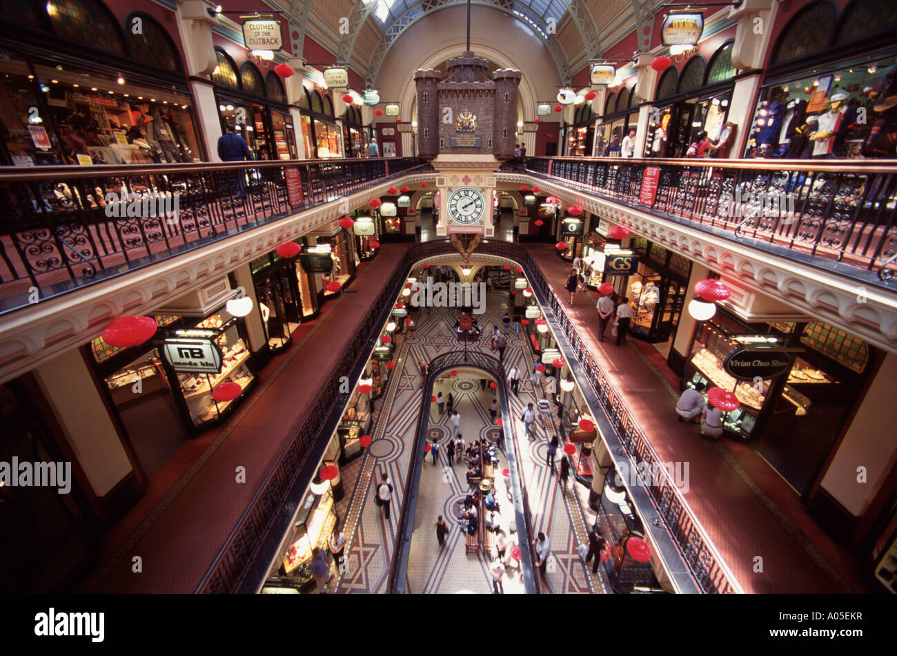 Queen Victoria Building Interior Stock Photo - Alamy