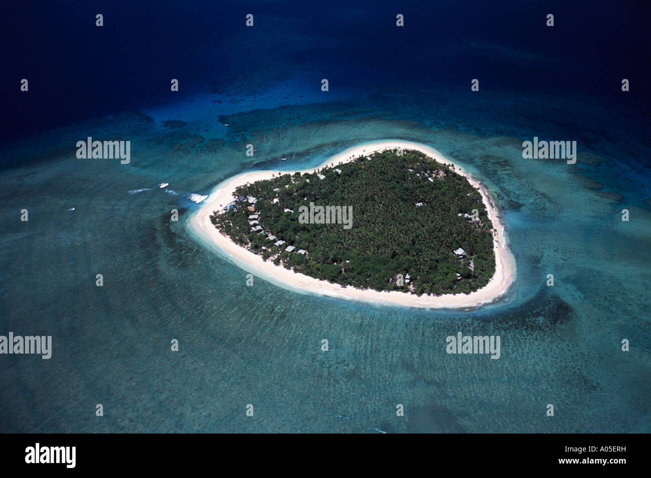Fiji, Tavarua Island, Aerial Daytime View Stock Photo - Alamy
