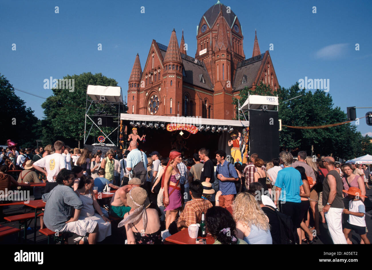 Berlin carnival of cultures Kreuzberg multi cultural event people ...