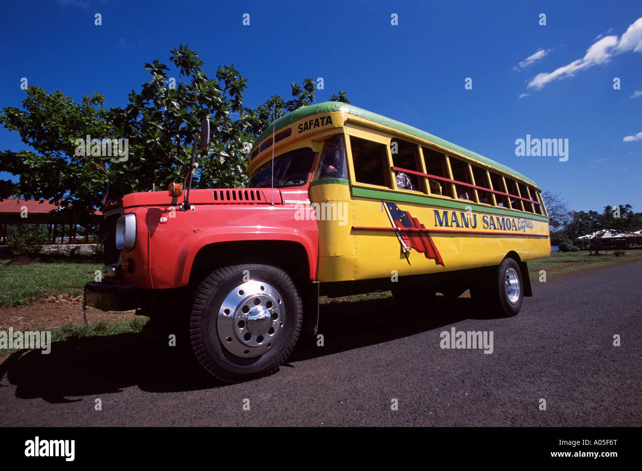 Samoa, Transport, Local Bus, Day Stock Photo - Alamy