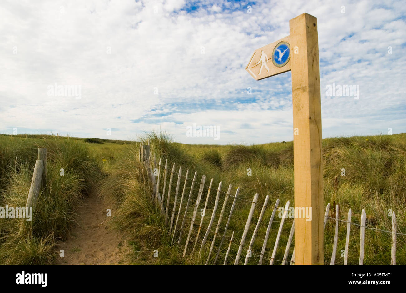 Footpath Sign Anglesey Coastal Path North West Wales Stock Photo - Alamy