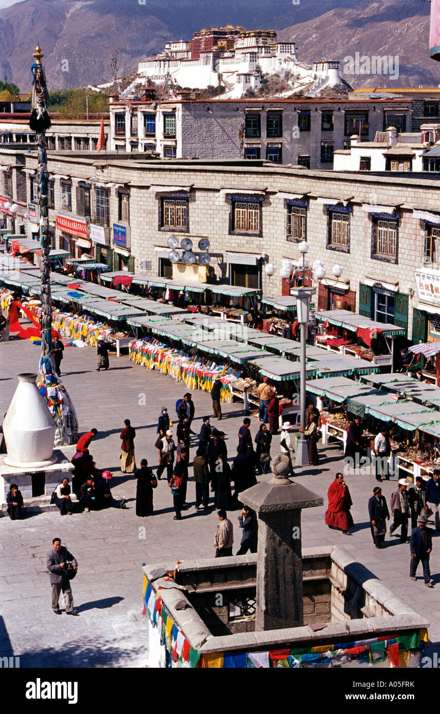 Tibet, Lhasa, Barkhor Square, Day Stock Photo - Alamy