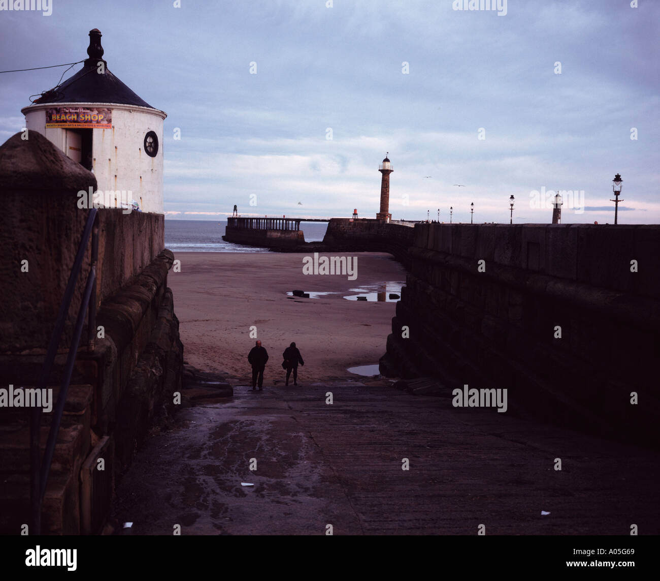 The waterfront and beach at Whitby Yorkshire UK Stock Photo - Alamy