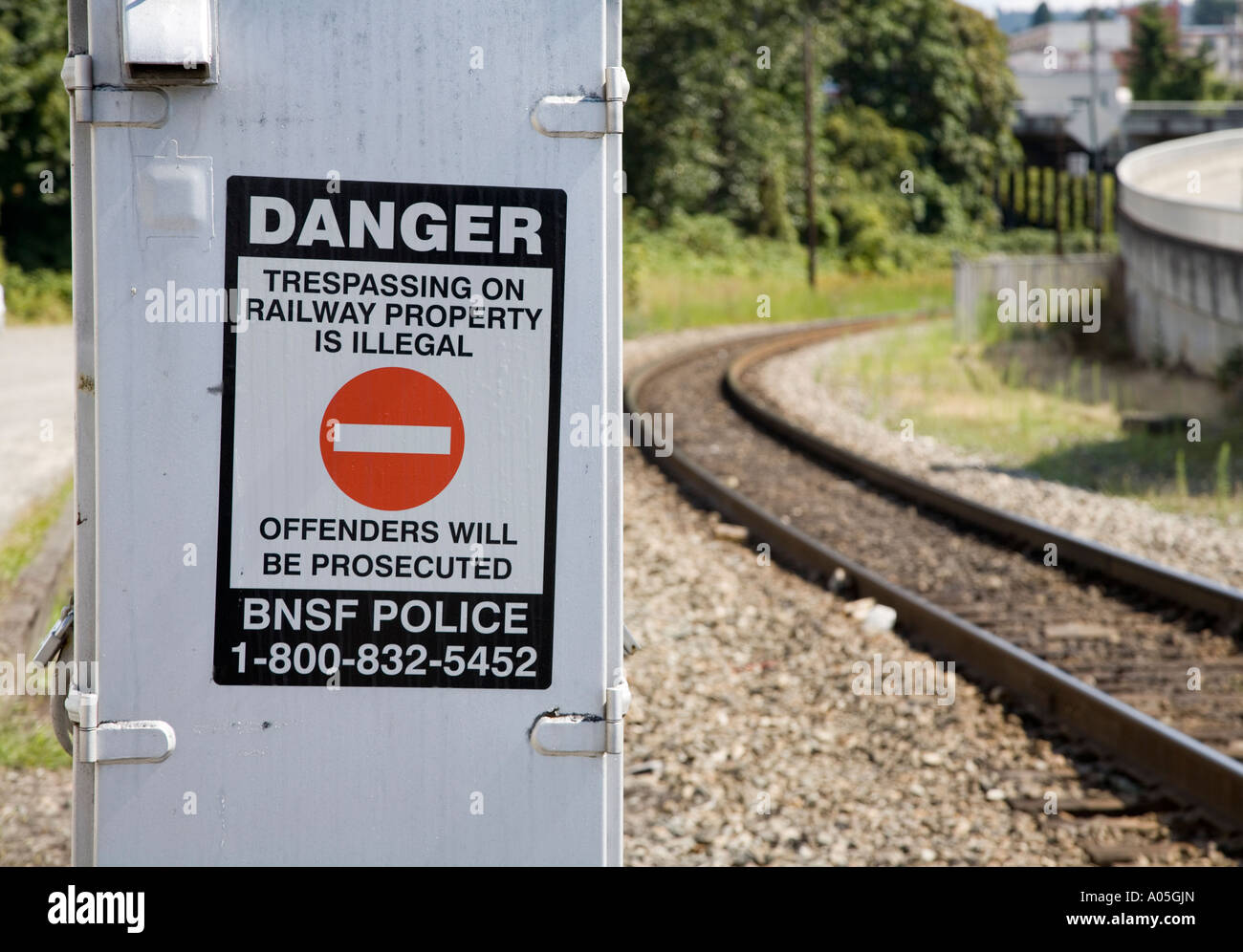 No trespassing sign on railroad hi-res stock photography and images - Alamy