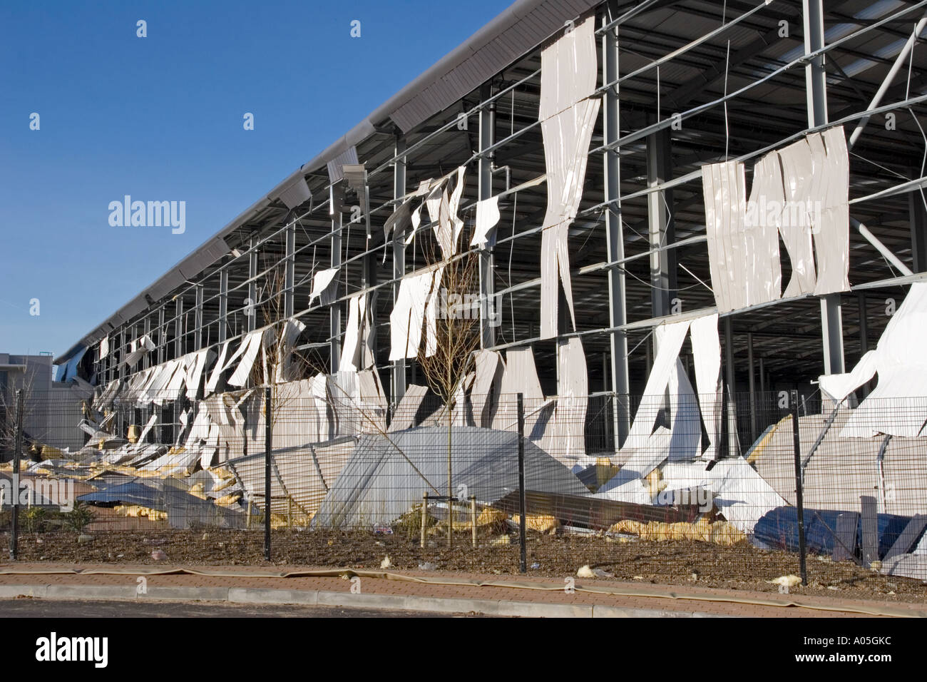 Destroyed warehouse Buncefield Oil Depot Fire aftermath Hemel Hempstead ...