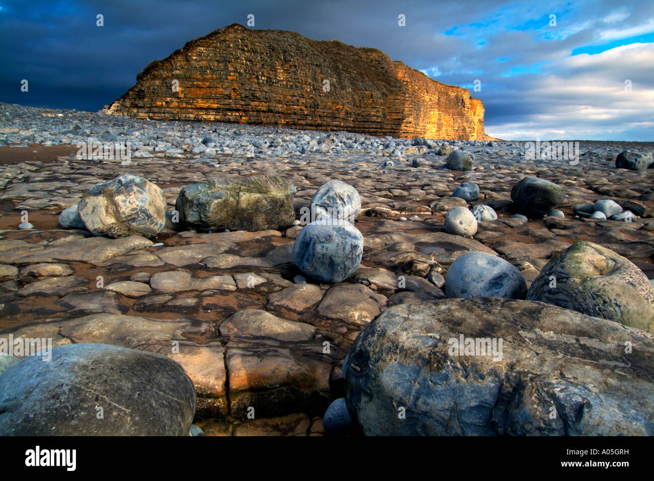 Rocks and Cliff Llantwit Major Beach Heritage Coast South Wales Stock ...