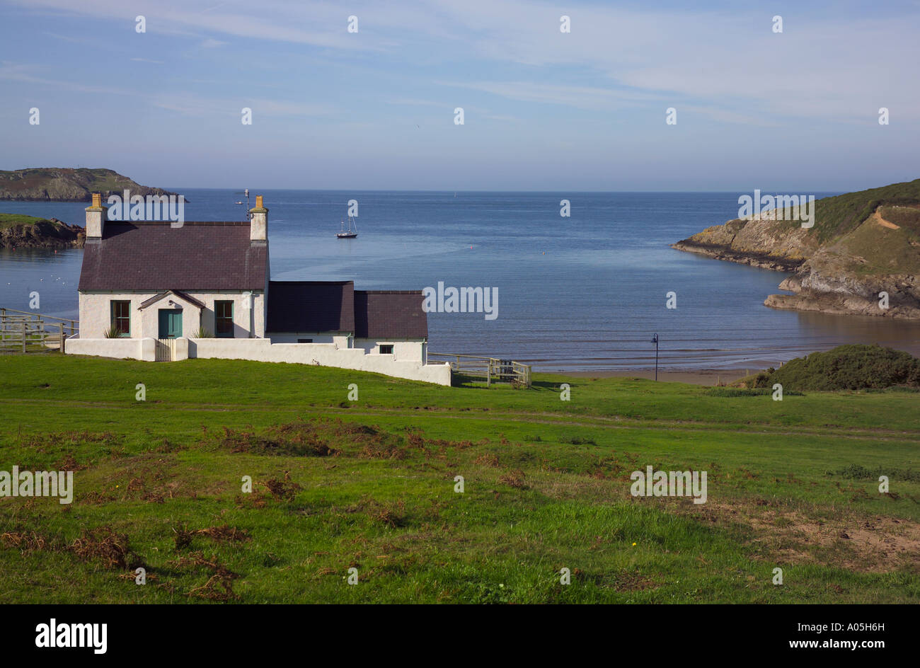 Coastal House Cemaes Bay Anglesey North West Wales Stock Photo - Alamy