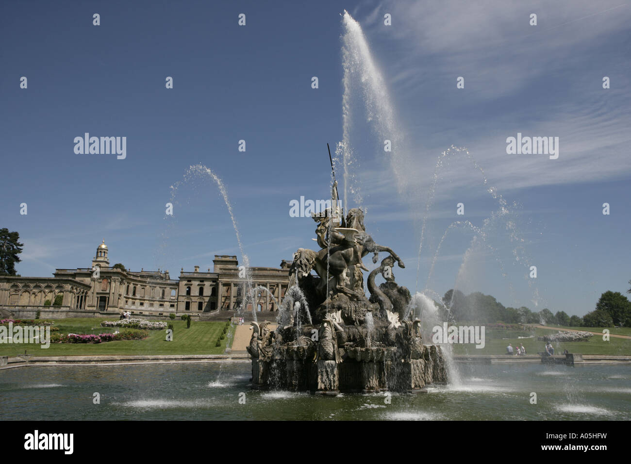 The great Perseus and Andromeda fountain at Witley Court and Gardens. A ...