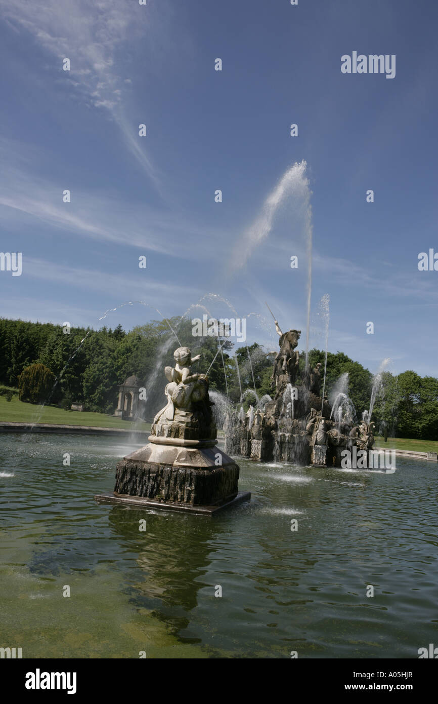 The great Perseus and Andromeda fountain at Witley Court and Gardens. A ...