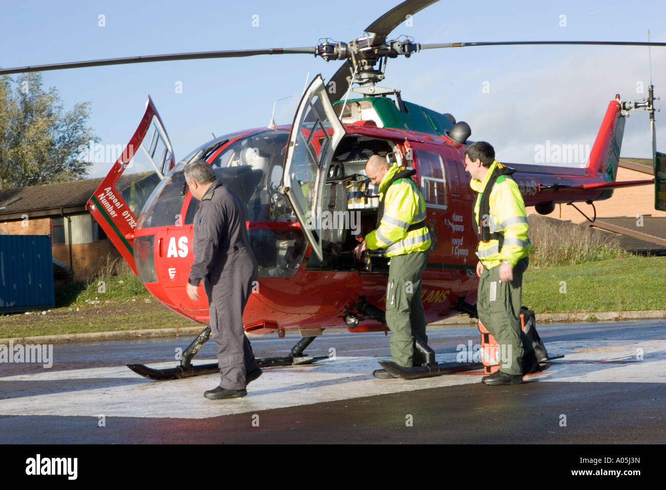 Welsh Air Ambulance Stock Photo - Alamy